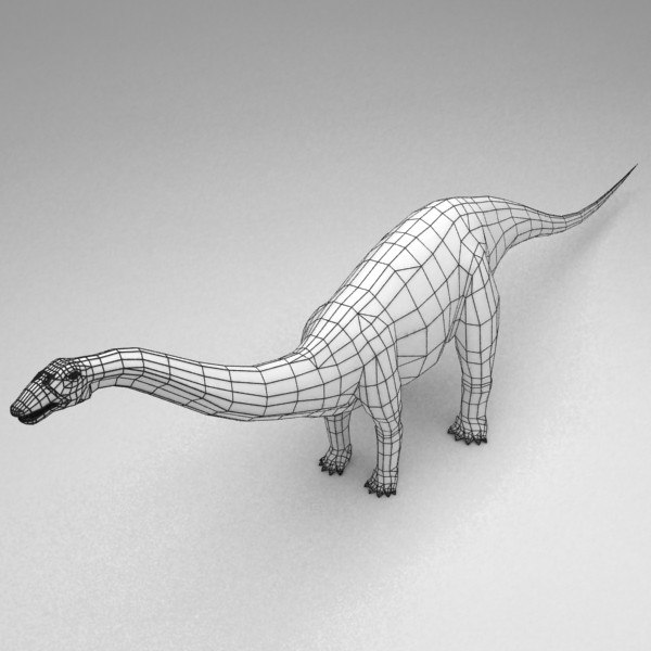3d model of 13 dinosaur rigged pack
