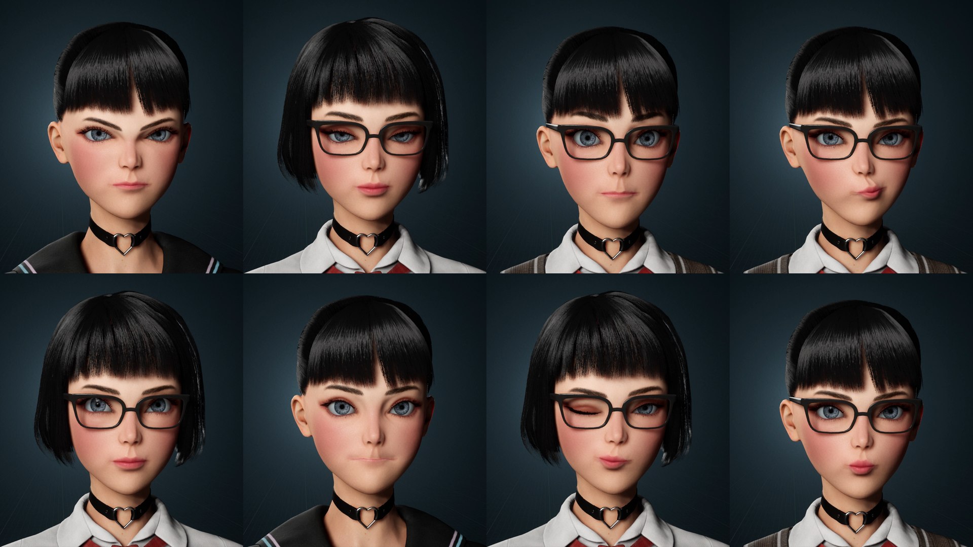 Millie SchoolGirl - Game Ready 3D Character Model - TurboSquid 2005953