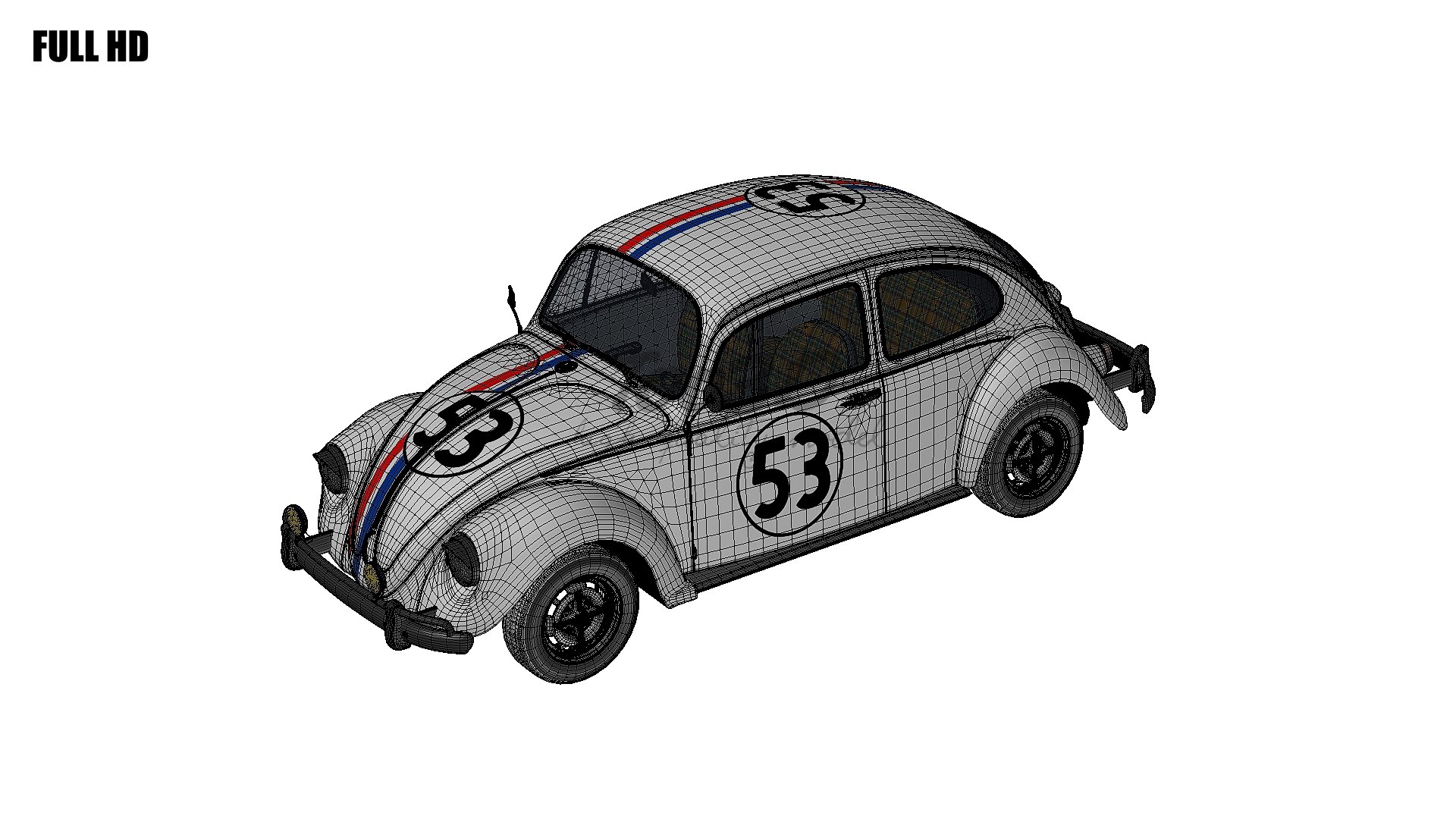 Beetle Herbie 3d Model