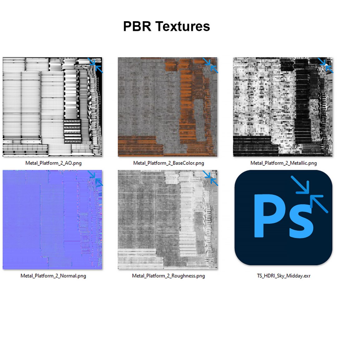 3D Metal Platforms - TurboSquid 2307497