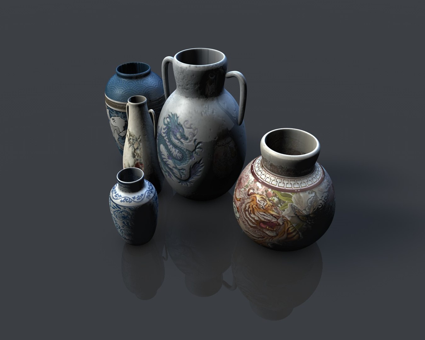 Asian Pottery Model - TurboSquid 1429853