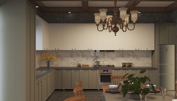Village house kitchen model - TurboSquid 1678984
