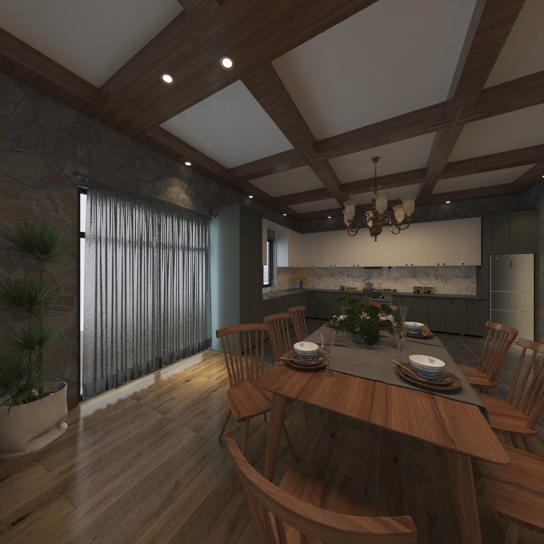 Village House Kitchen Model - TurboSquid 1678984