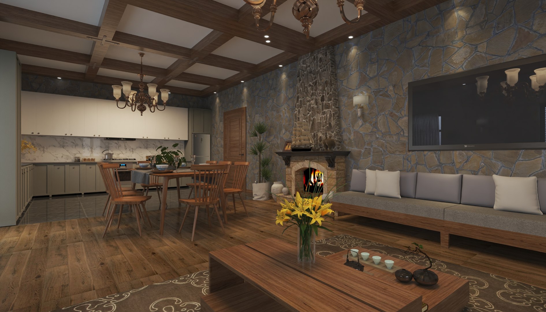 Village House Kitchen Model - TurboSquid 1678984