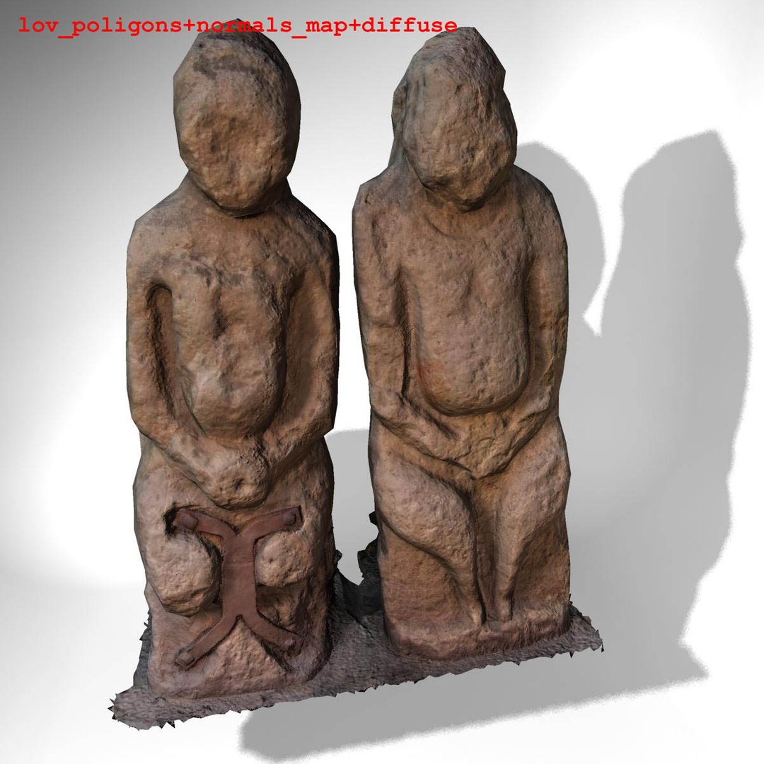 3d Polovtsian Stone Woman Model