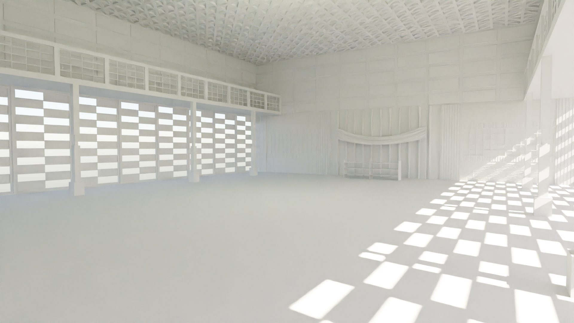 Dojo Fighting Hall 3D Model - TurboSquid 2157975