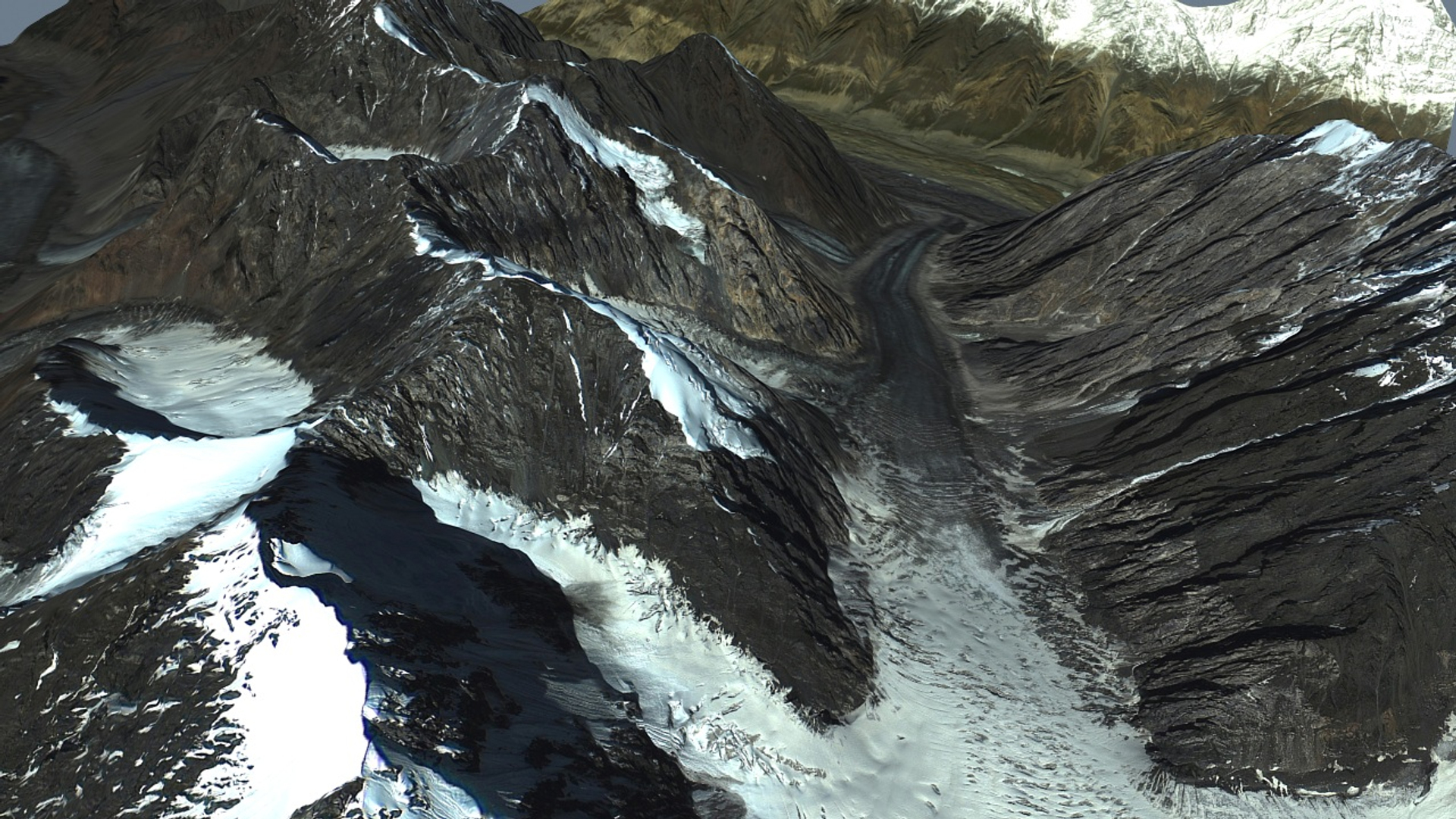 3D Black Glacier Mountain Road Model - TurboSquid 1562007