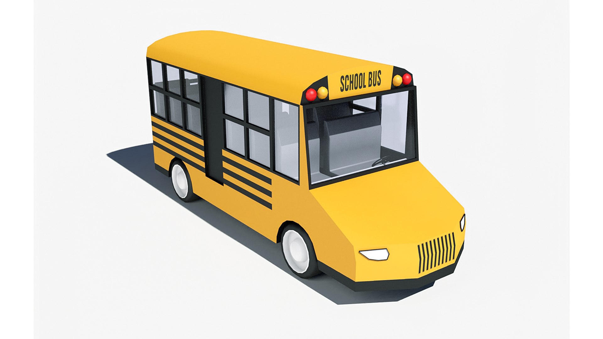 3D Cartoon School Bus Model - TurboSquid 1645083