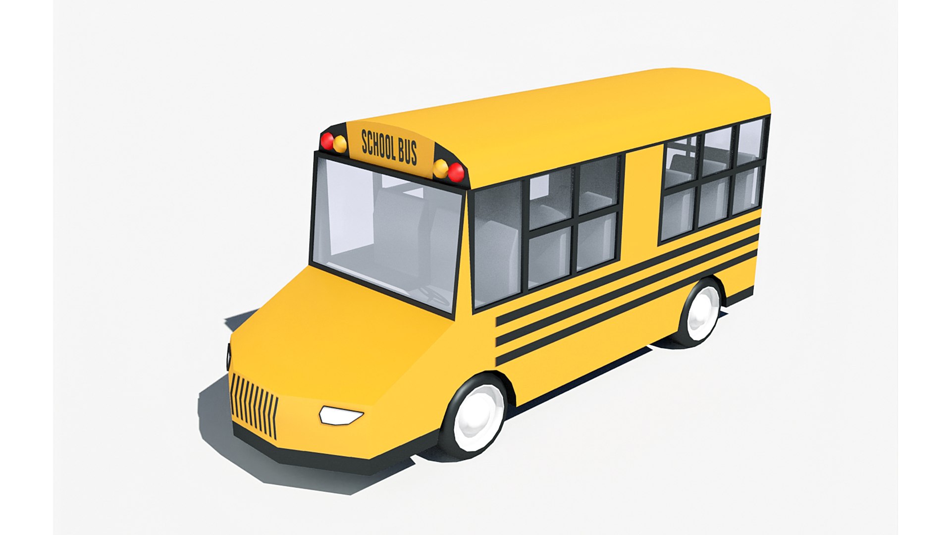 3D Cartoon School Bus Model - TurboSquid 1645083