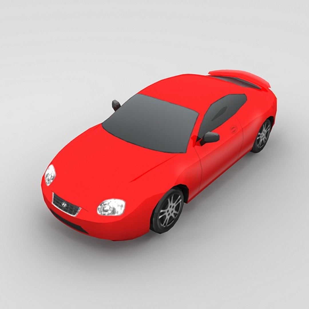 hyundai coupe car 3d model