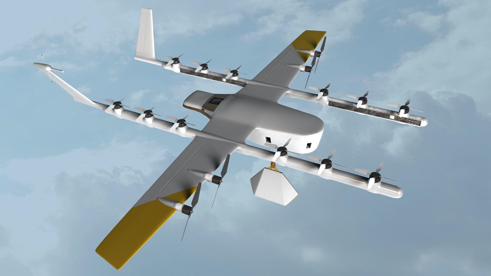 Wing Delivery Drone 3D Model - TurboSquid 2326519