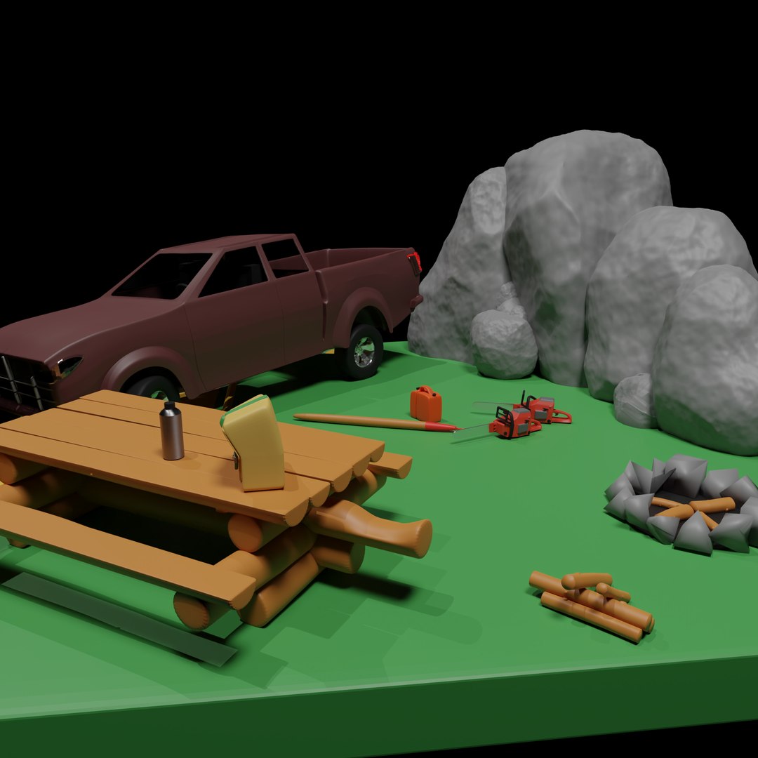 3D model Lumberjack camp - TurboSquid 2072804
