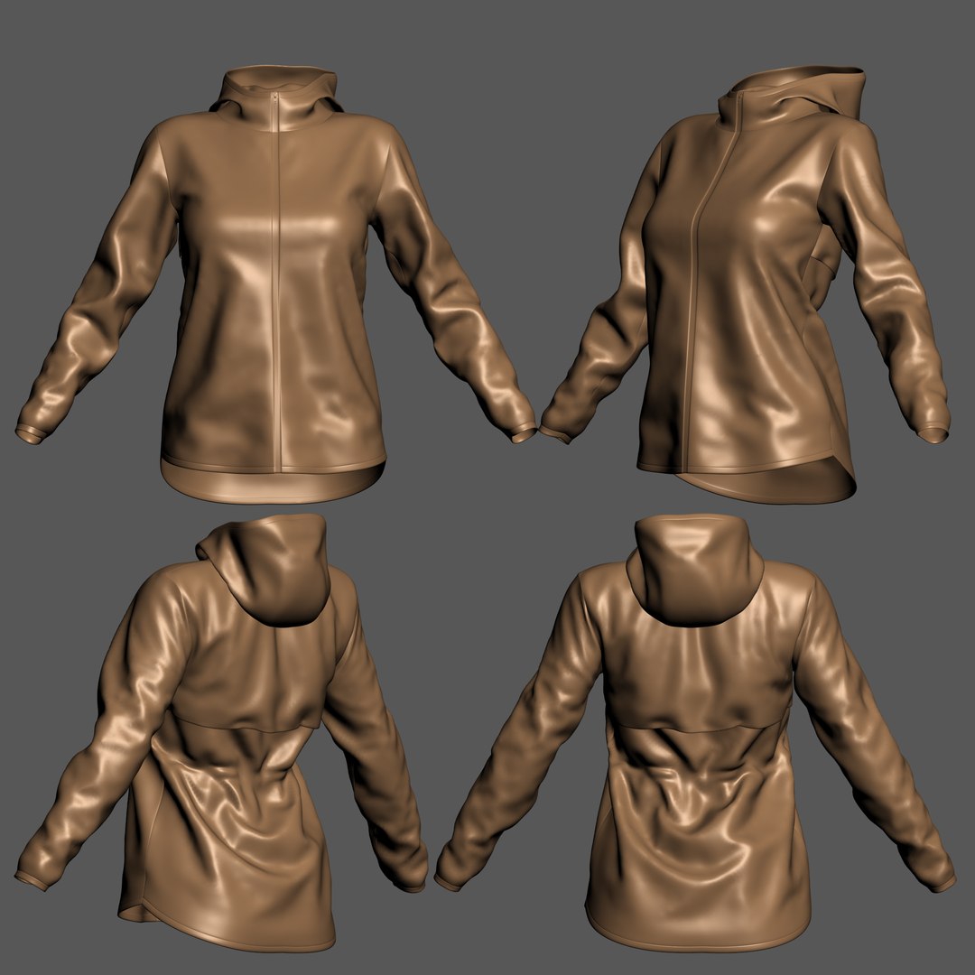 Windbreaker Female 3D Model - TurboSquid 1790212