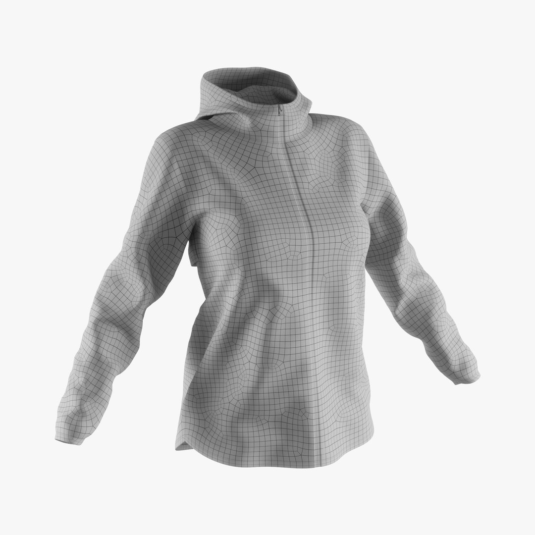 Windbreaker Female 3D Model - TurboSquid 1790212