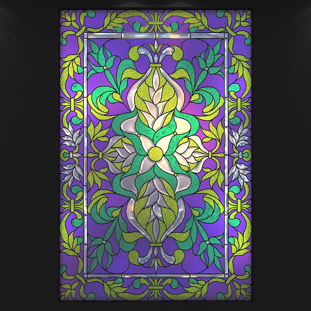 3d Stained-glass Frosted Glass Model