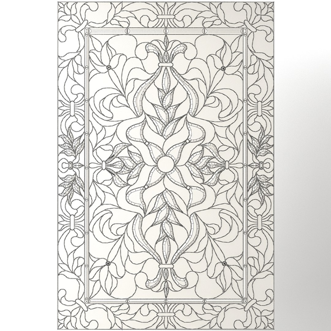 3d Stained-glass Frosted Glass Model