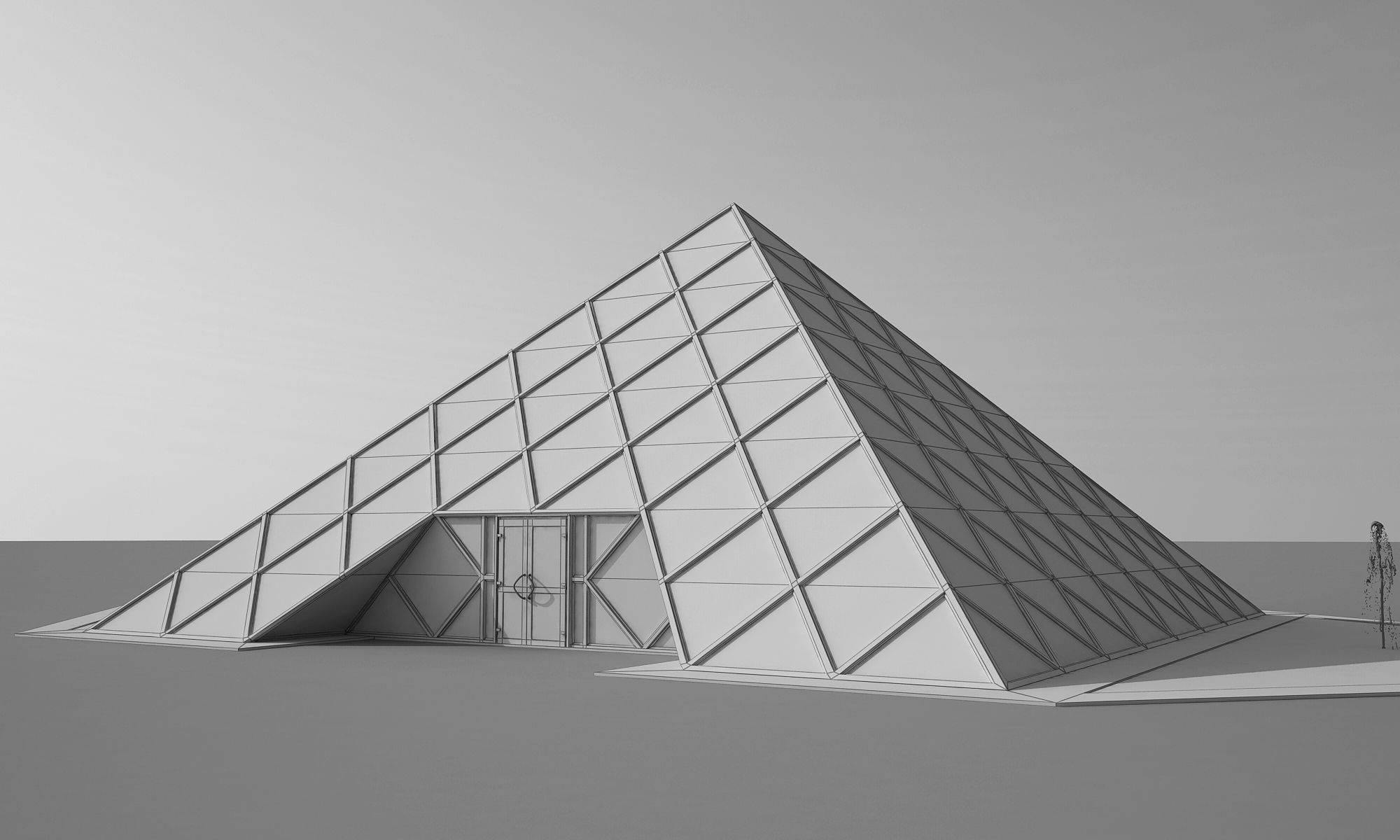3D glass pyramid - TurboSquid 1456839