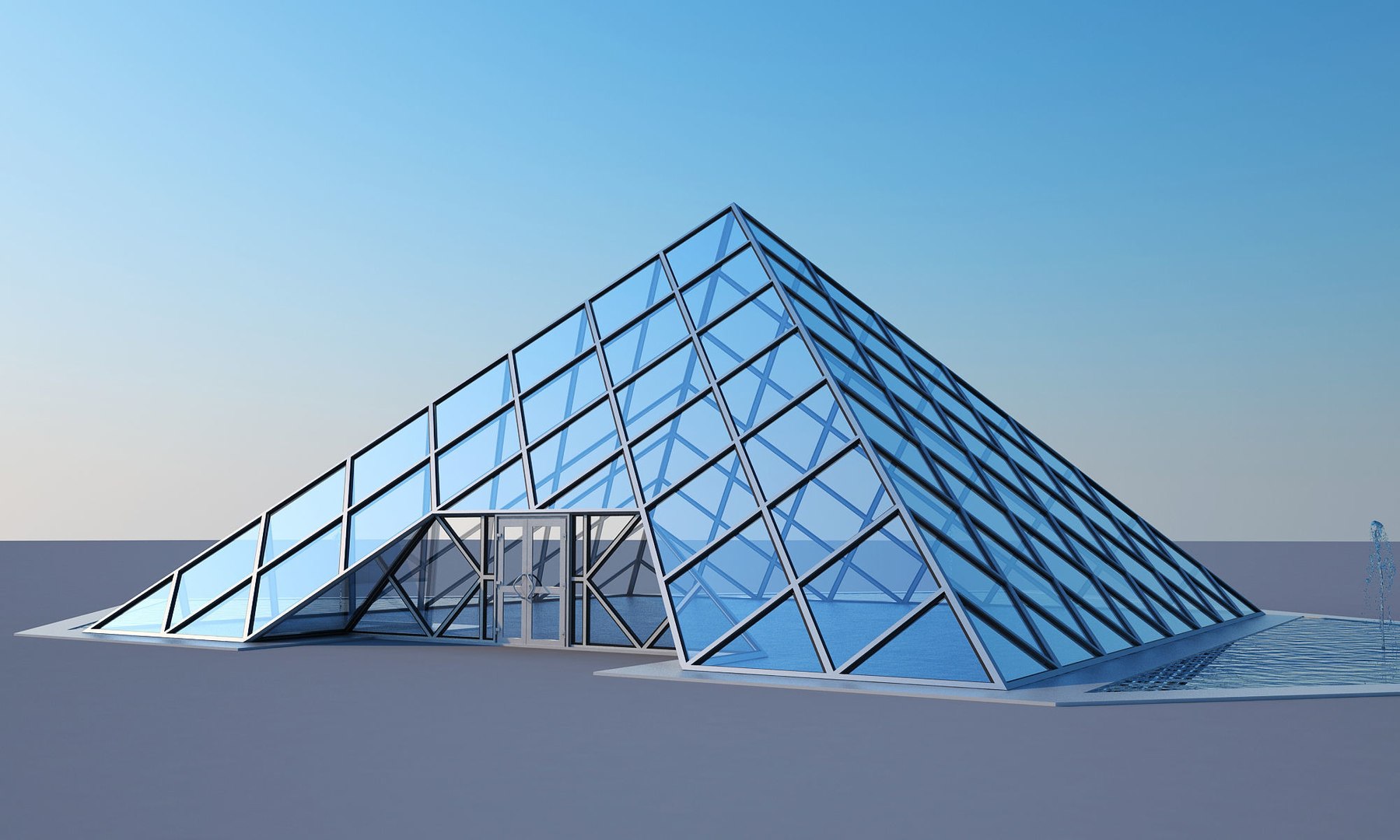 3D Glass Pyramid - TurboSquid 1456839