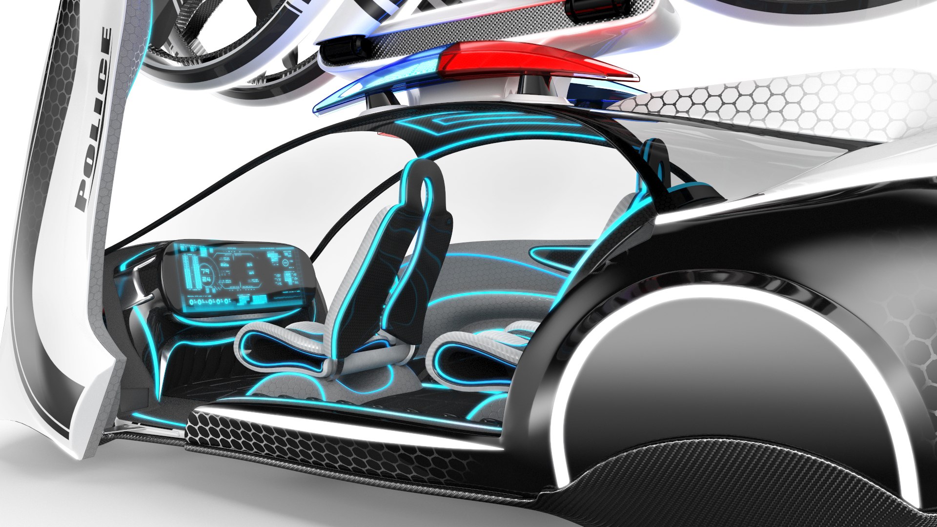 Sci-fi futuristic police aircraft model - TurboSquid 1713767