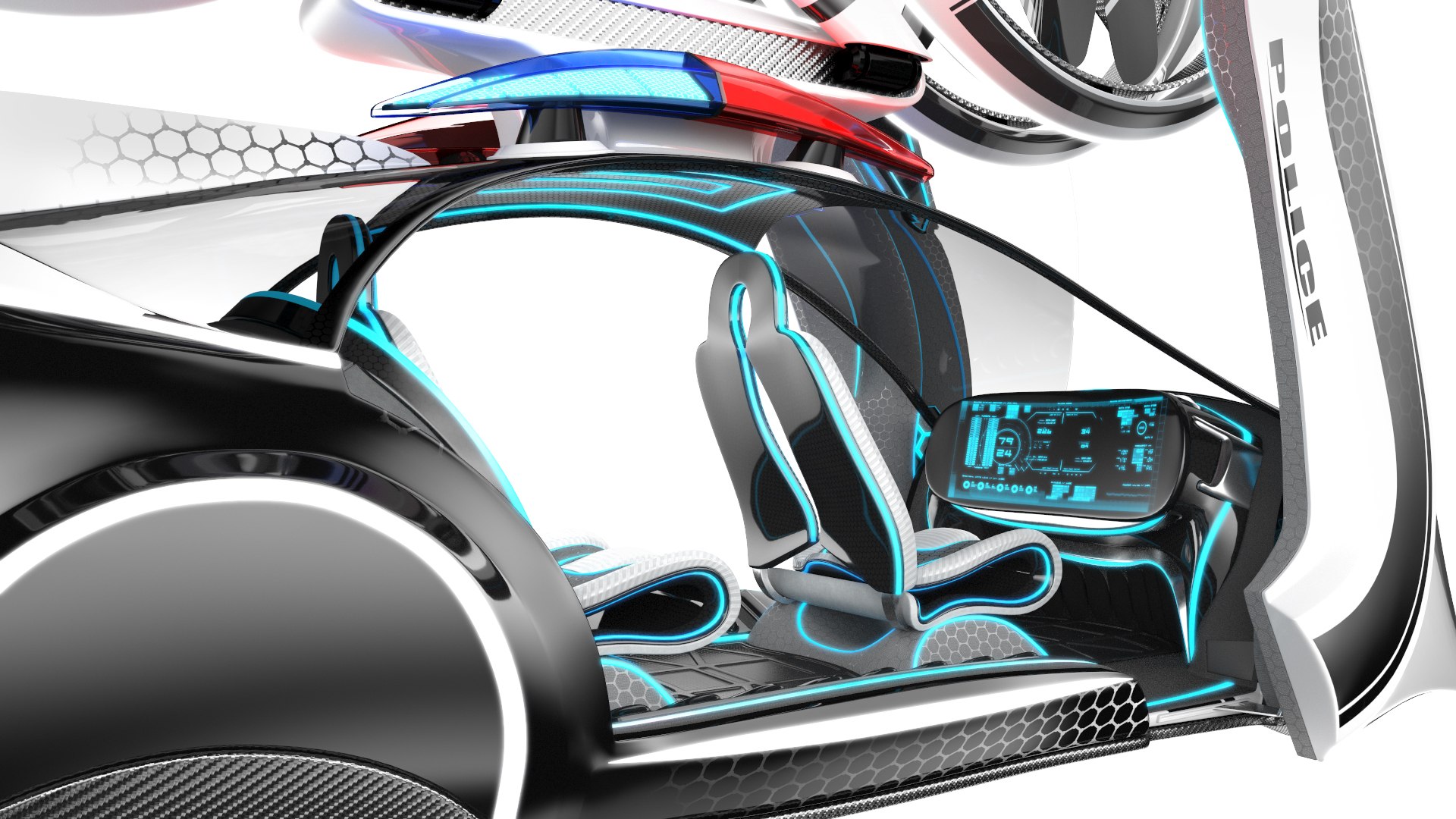 Sci-fi futuristic police aircraft model - TurboSquid 1713767