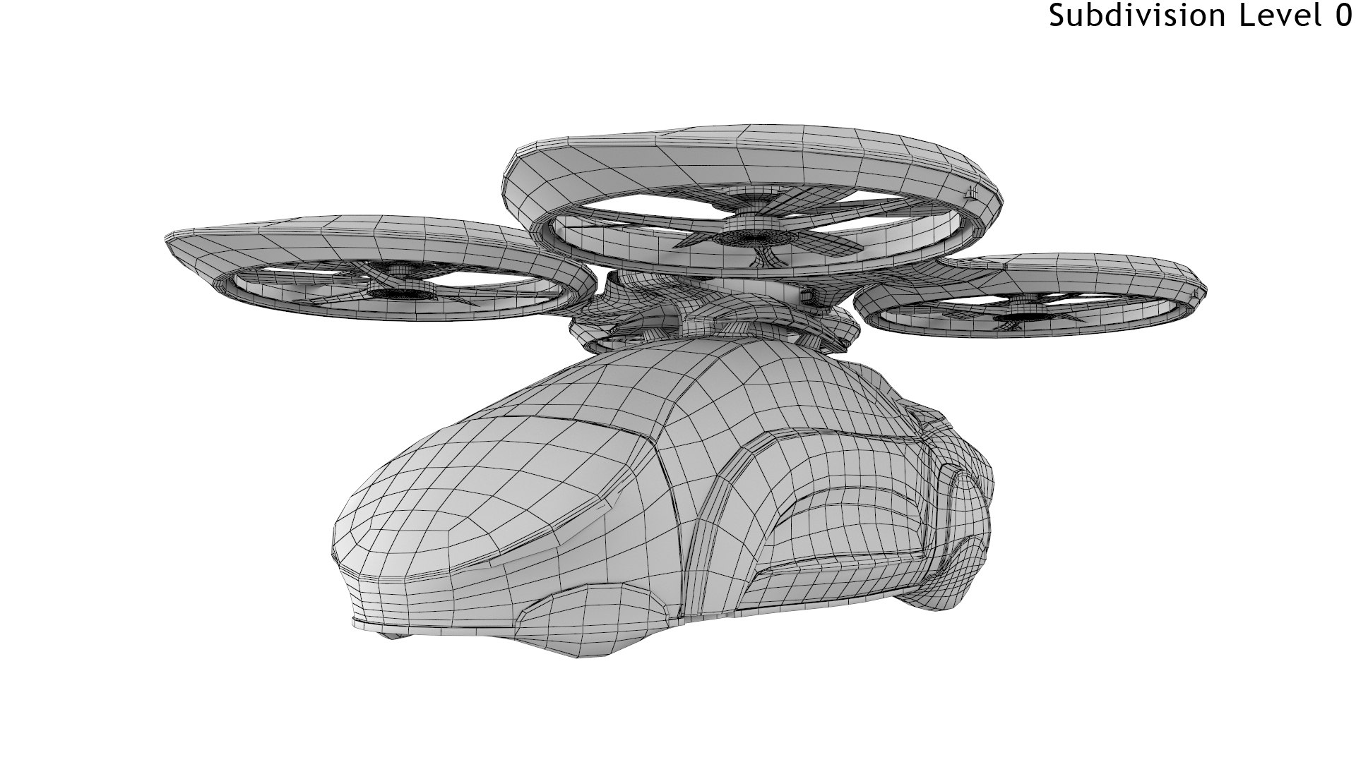 Sci-fi futuristic police aircraft model - TurboSquid 1713767