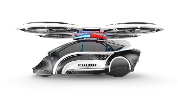 Sci-fi futuristic police aircraft model - TurboSquid 1713767