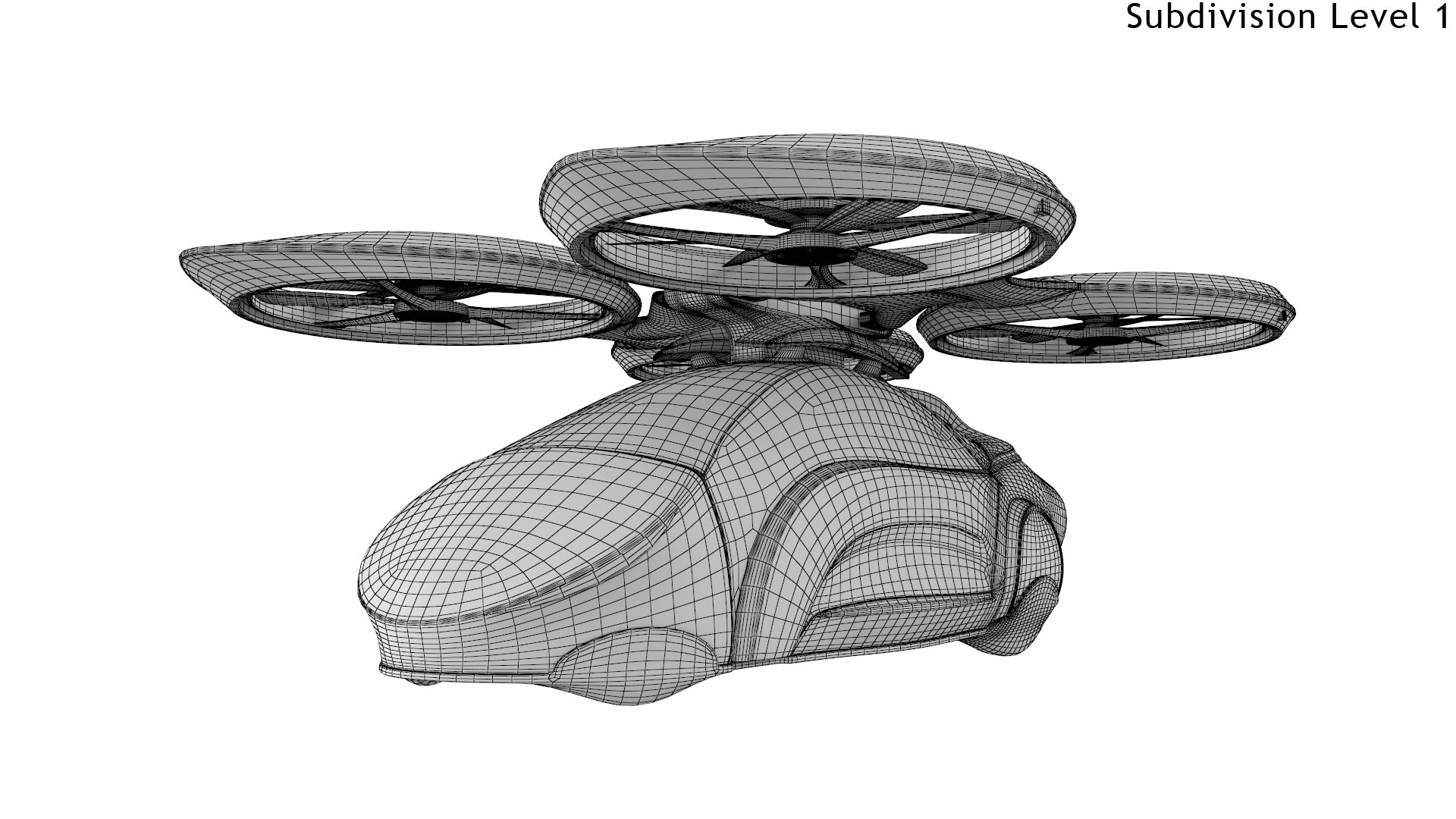 Sci-fi futuristic police aircraft model - TurboSquid 1713767