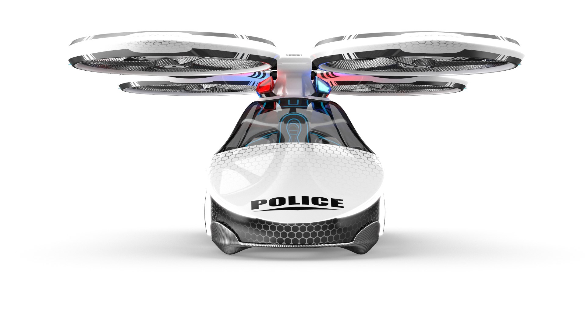Sci-fi futuristic police aircraft model - TurboSquid 1713767