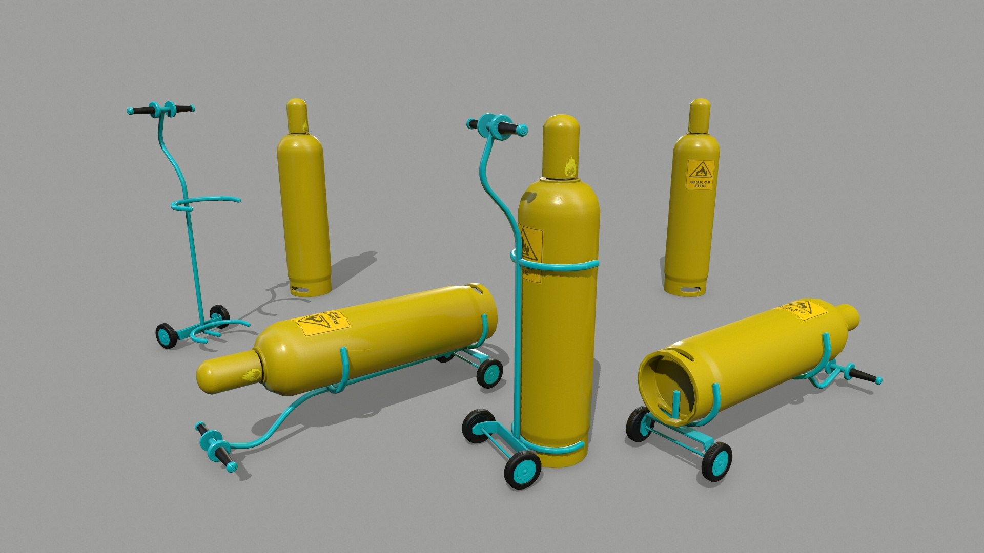 Gas cylinder 3D model - TurboSquid 1541667
