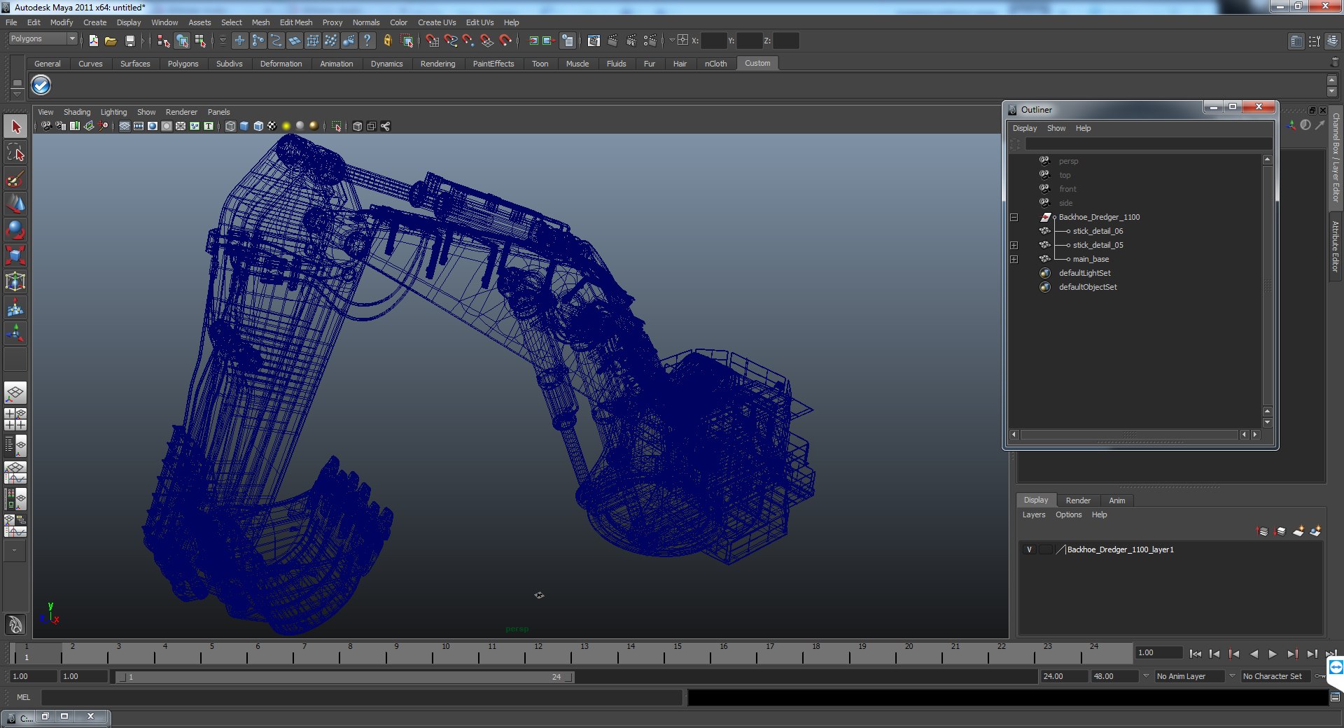 Backhoe Dredger 1100 3D Model - TurboSquid 1255243
