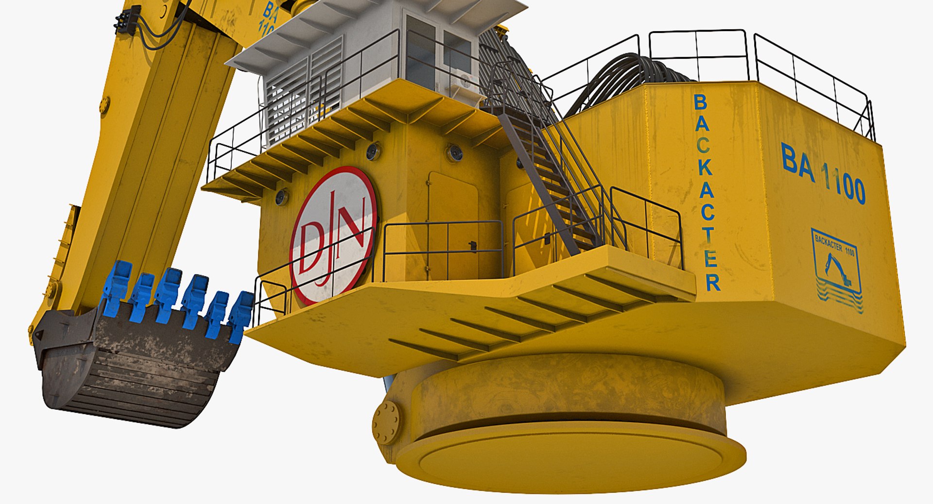 Backhoe Dredger 1100 3D Model - TurboSquid 1255243