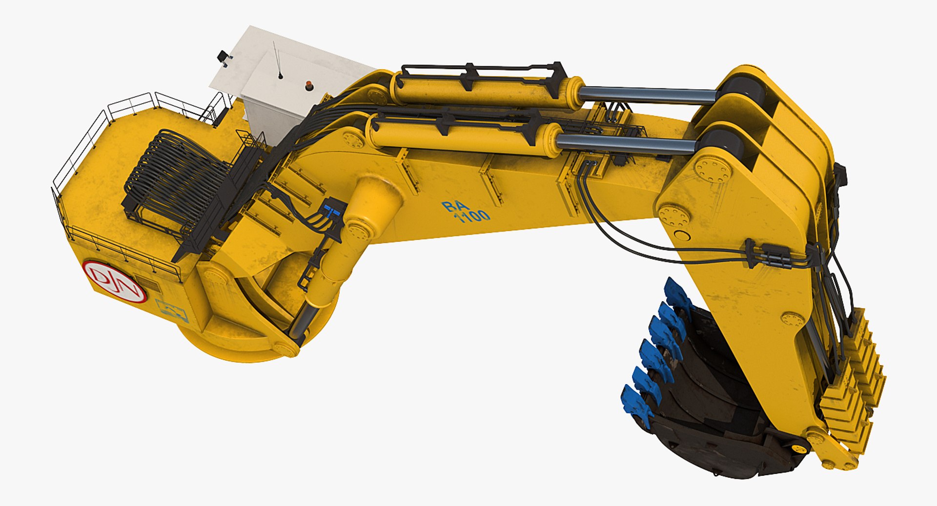 Backhoe Dredger 1100 3D Model - TurboSquid 1255243