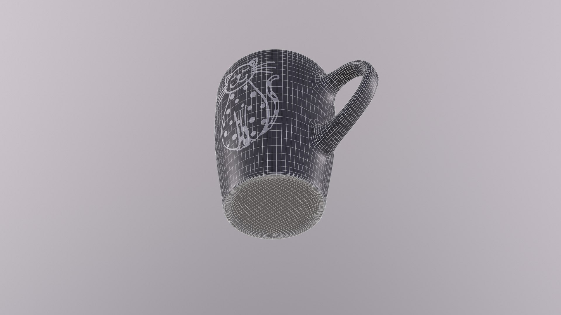 Cat cup model - TurboSquid 1906025