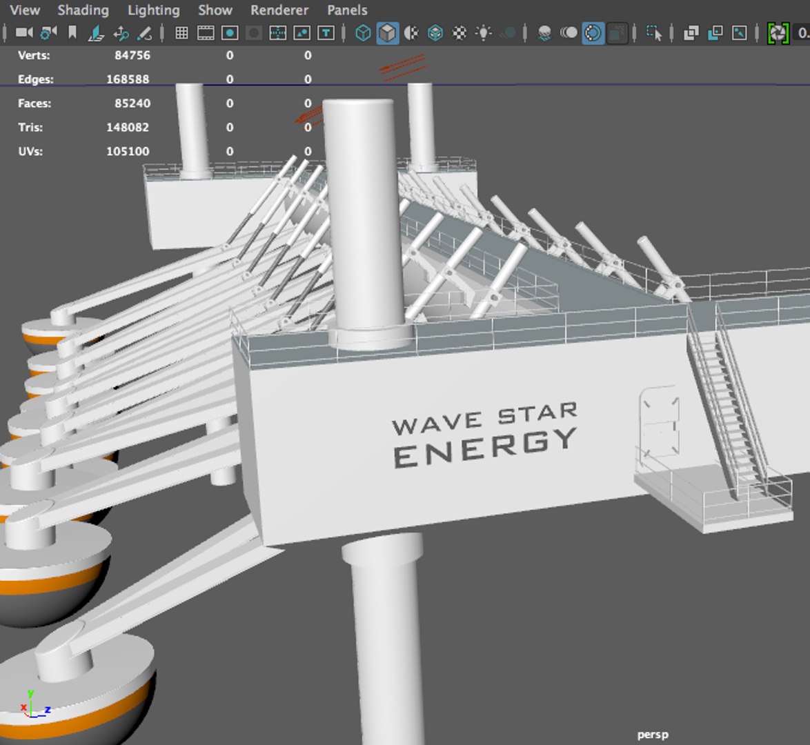 3d Model Wave Energy Machine