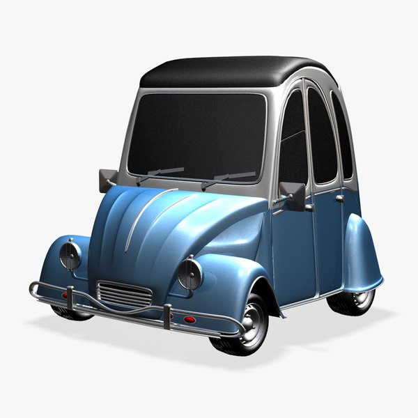 3d model citroen 3cv cartoon car