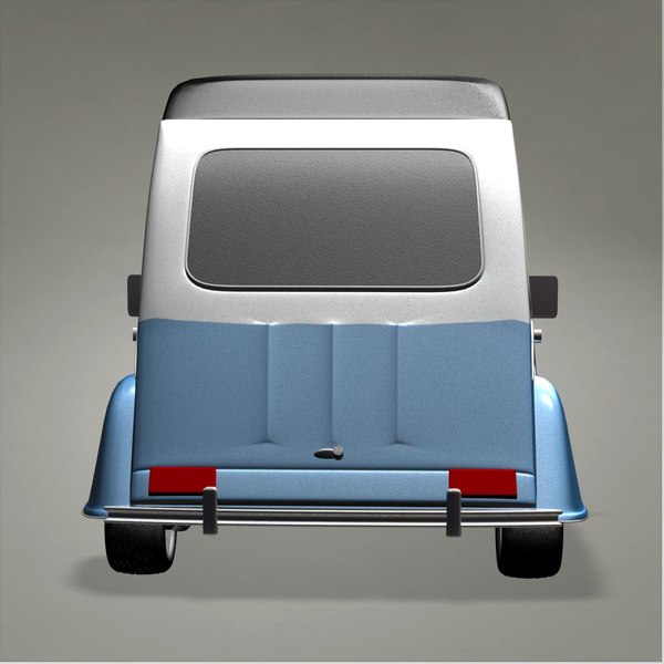 3d model citroen 3cv cartoon car