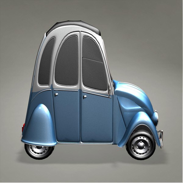 3d model citroen 3cv cartoon car
