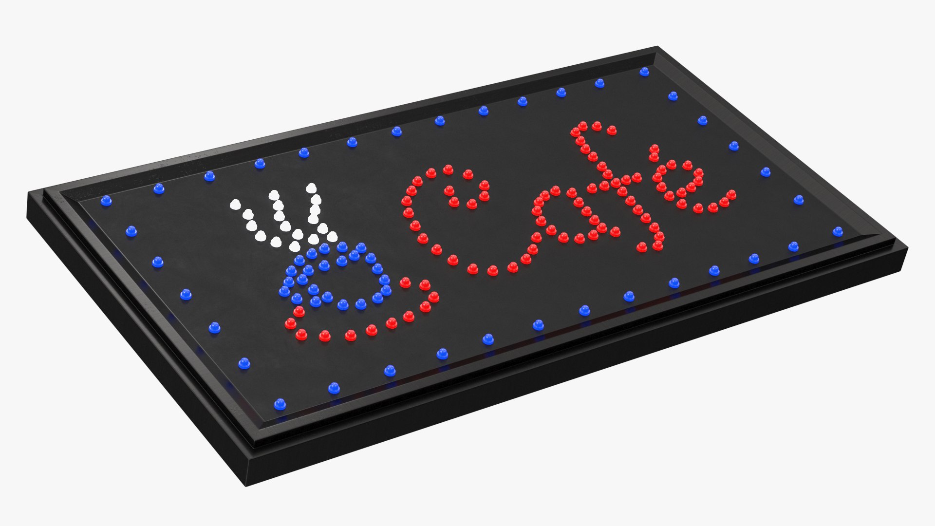 Classic LED Cafe Light Board Sign ON 3D - TurboSquid 2105089