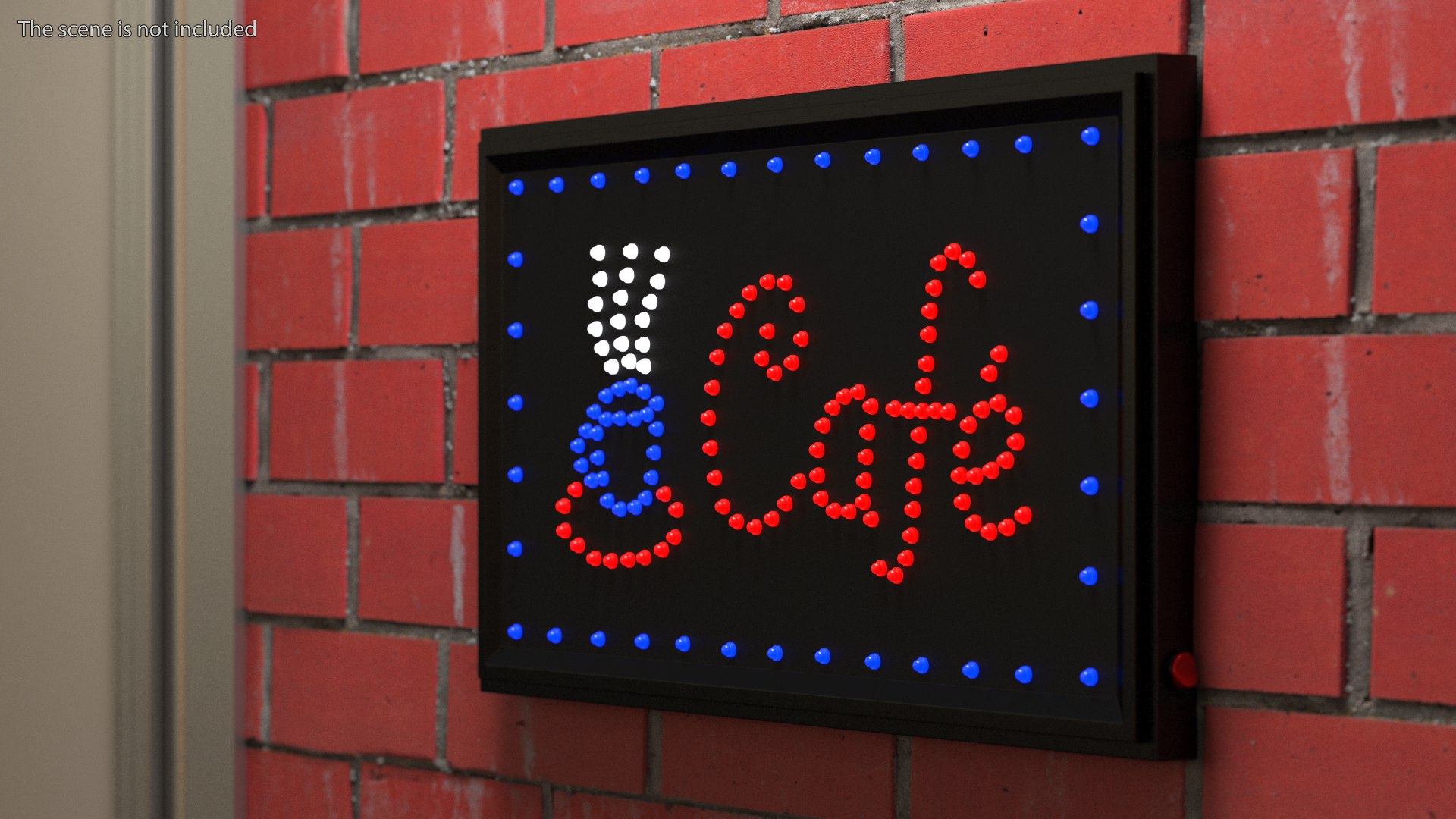 Classic LED Cafe Light Board Sign ON 3D - TurboSquid 2105089