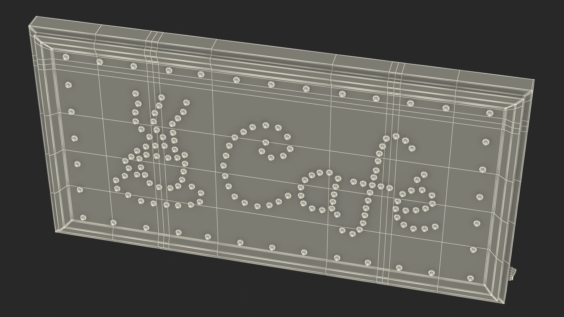 Classic LED Cafe Light Board Sign ON 3D - TurboSquid 2105089