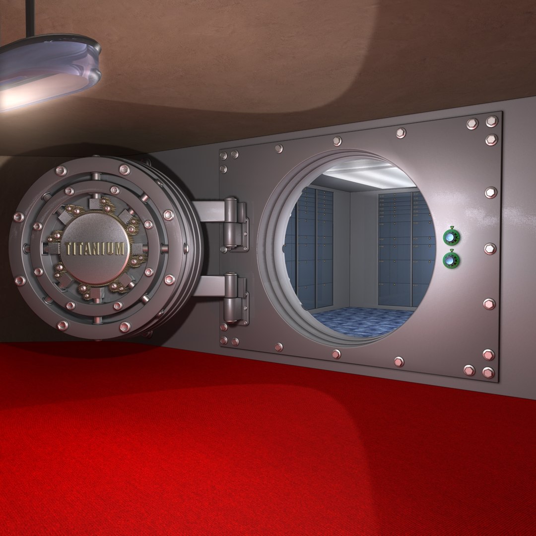 Bank Safe Animatable Parts 3d Dxf