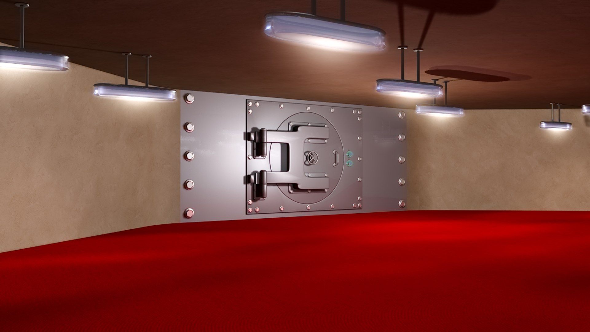 Bank Safe Animatable Parts 3d Dxf