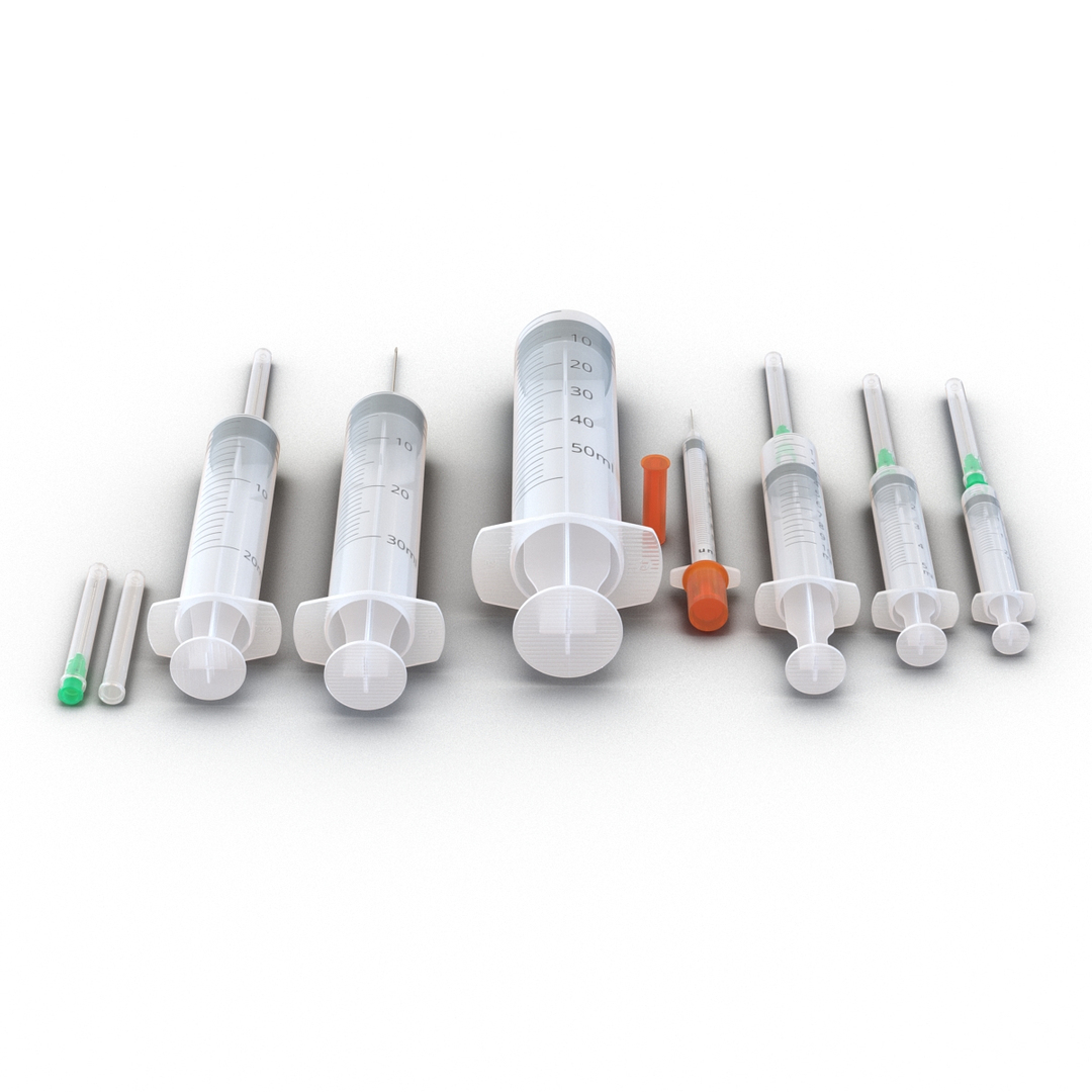 3d disposable syringe set