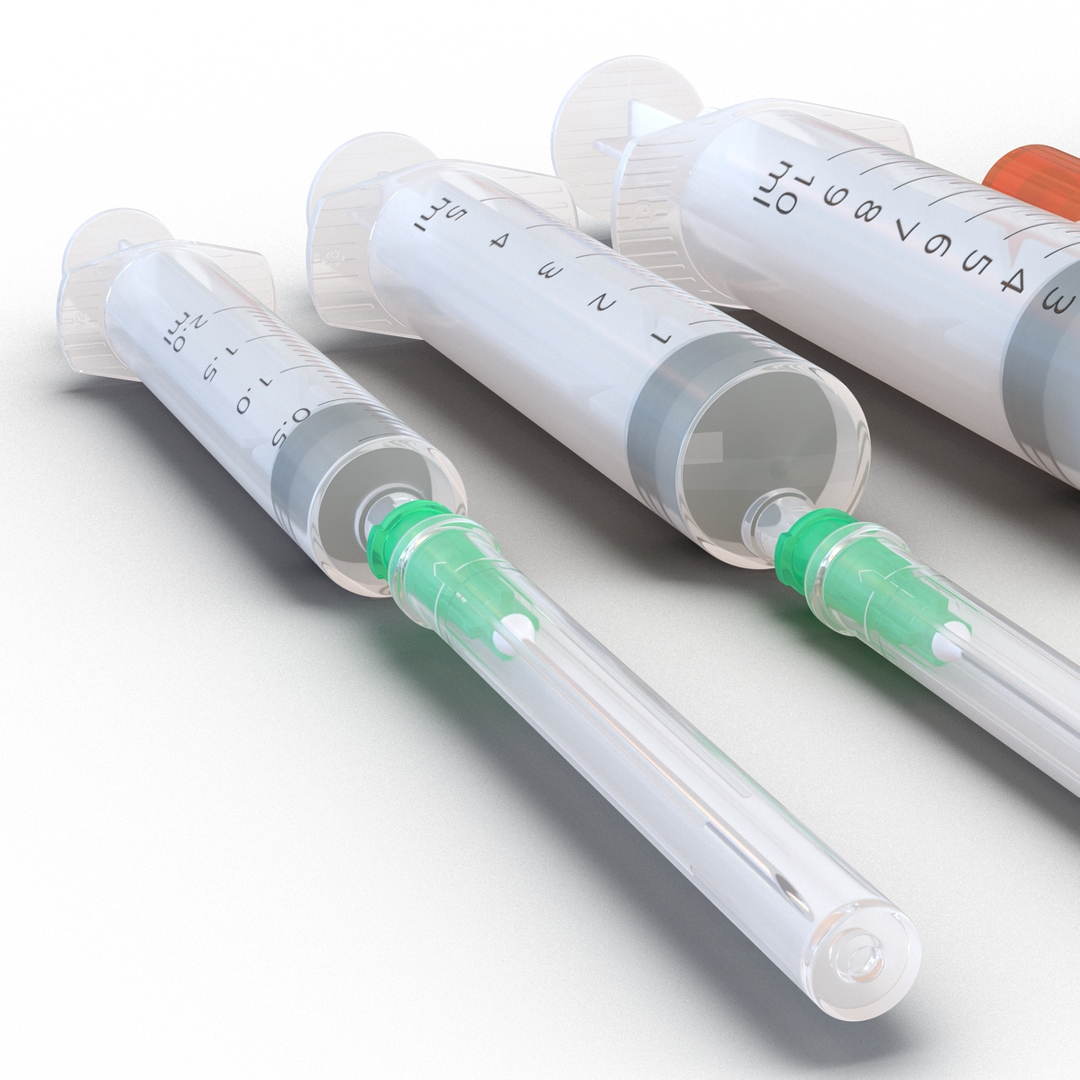 3d disposable syringe set