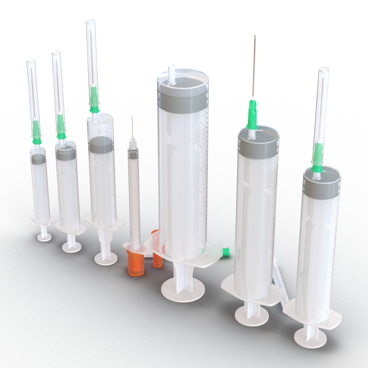 3d disposable syringe set