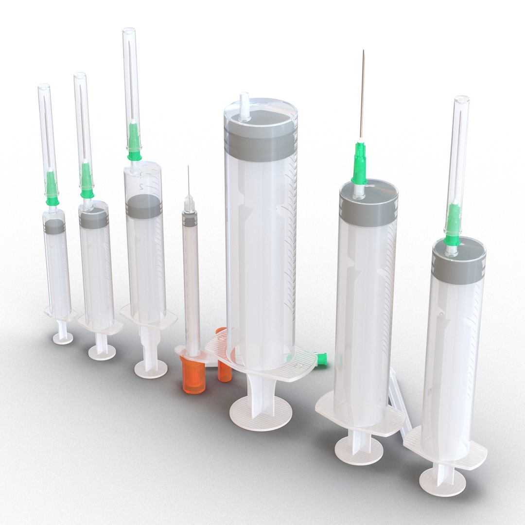 3d disposable syringe set