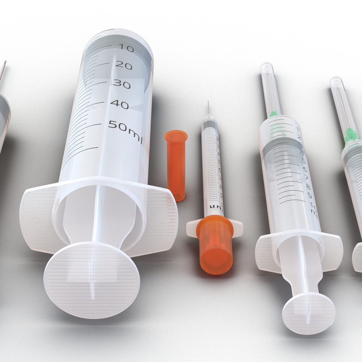 3d disposable syringe set