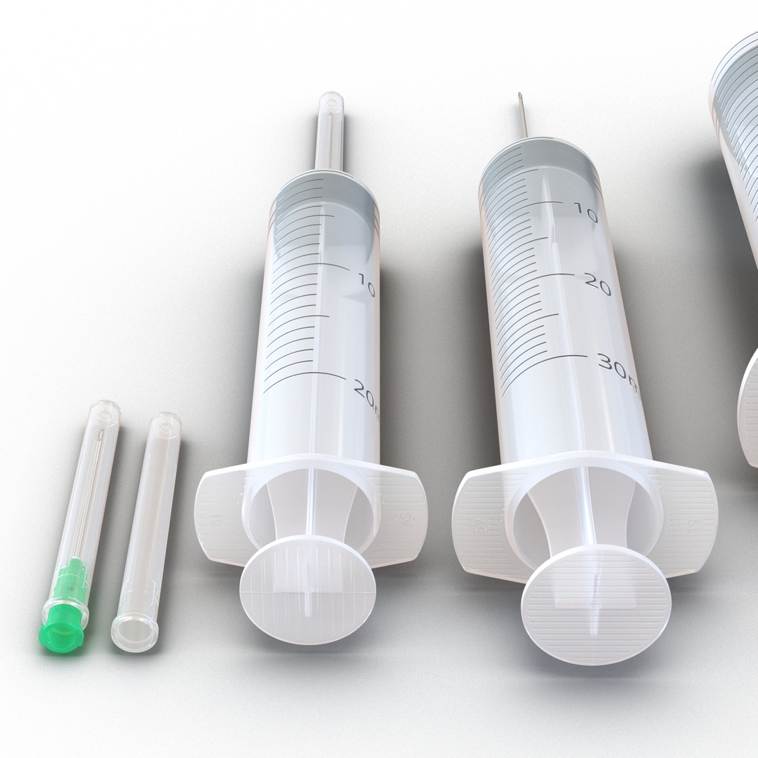 3d disposable syringe set