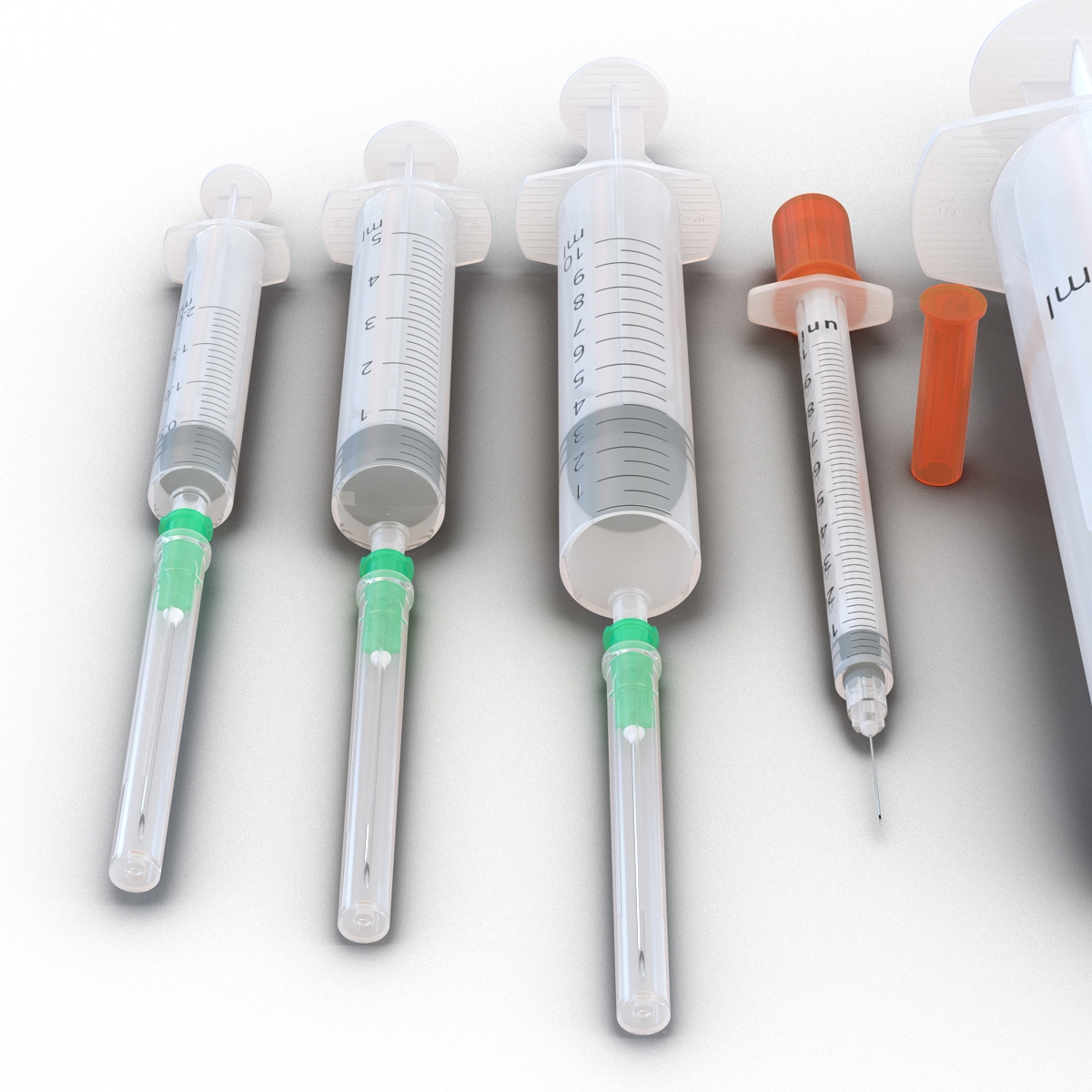 3d disposable syringe set