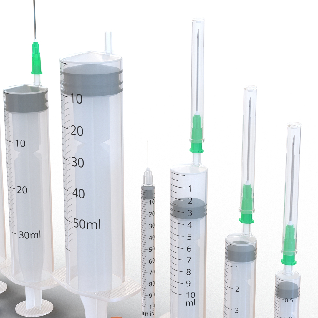 3d disposable syringe set